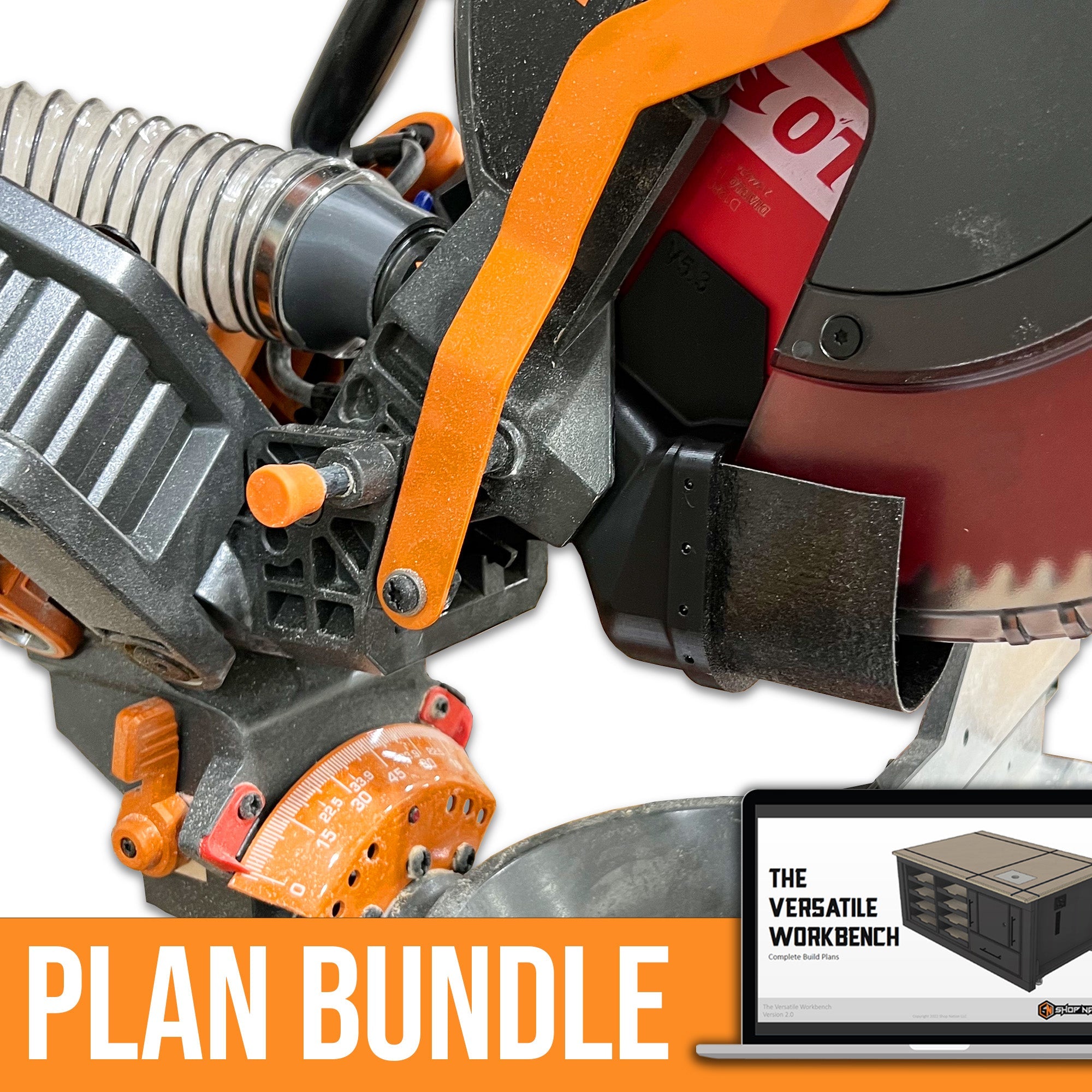 Ridgid Dual Bevel Miter Saw Dust Collection & Plans Bundle