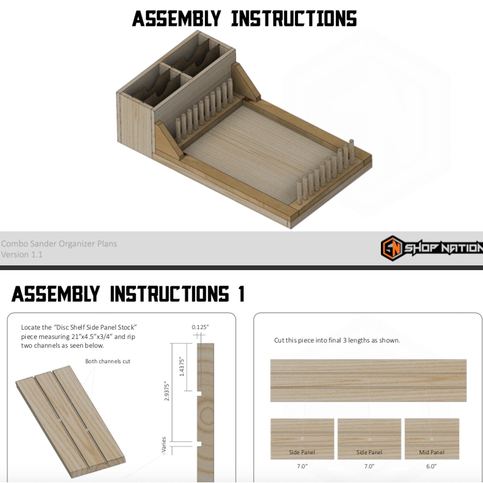 DIY Disc/Belt Sanding Storage Woodworking Plans - Instant Download