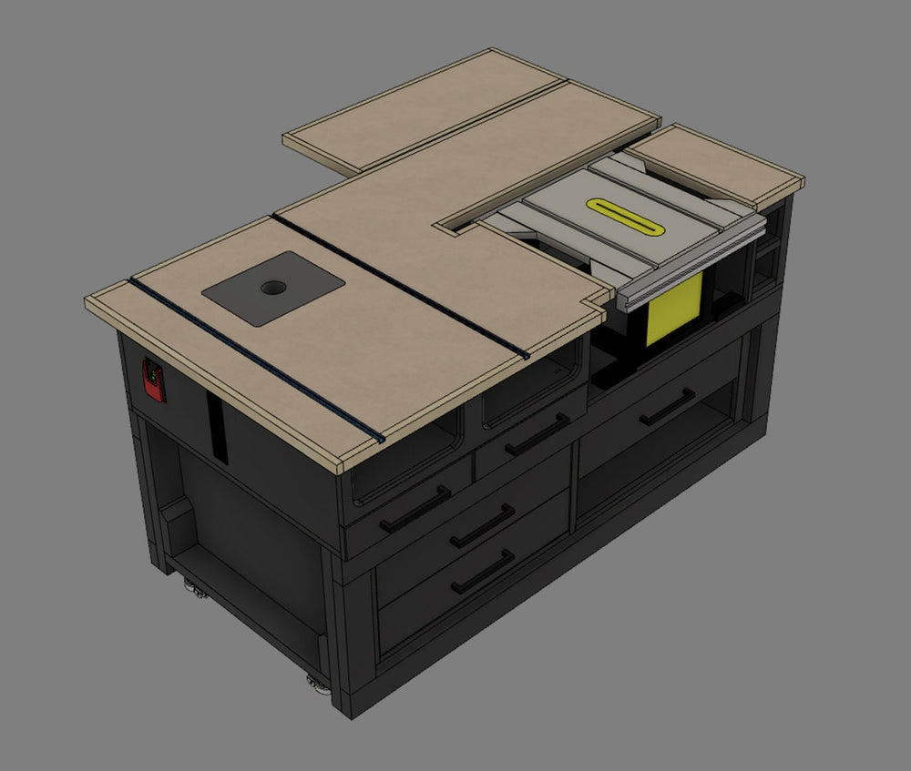 The Portable Jobsite Table Saw Workbench - Digital Download