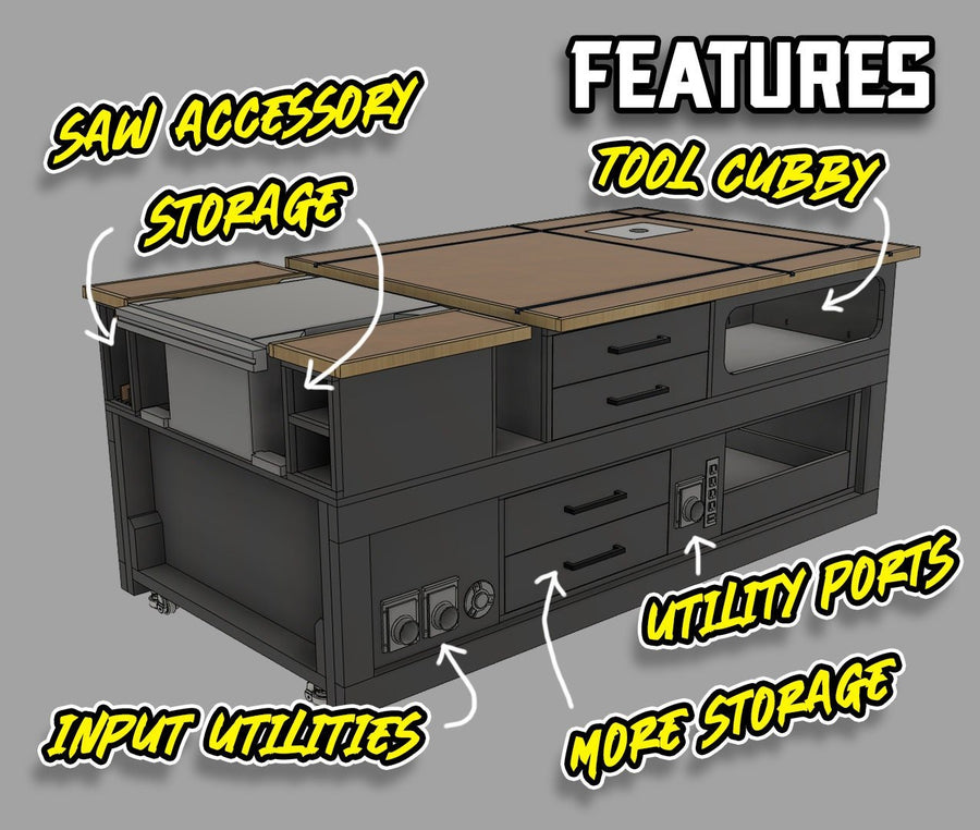 The Mega Table Saw Workbench - Digital Download