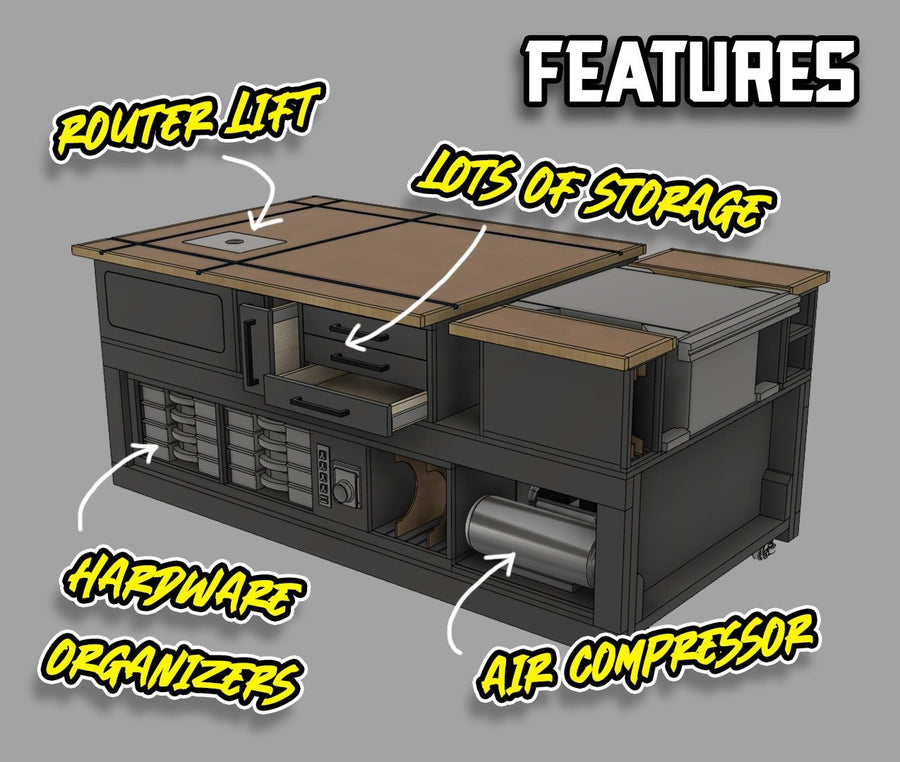 The Mega Table Saw Workbench - Digital Download