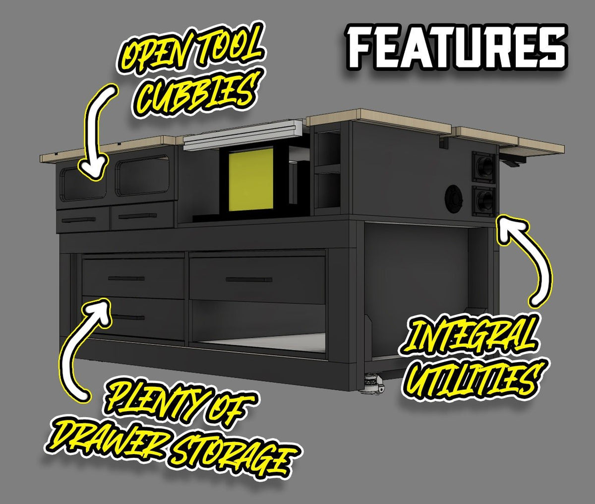 The Portable Jobsite Table Saw Workbench - Digital Download