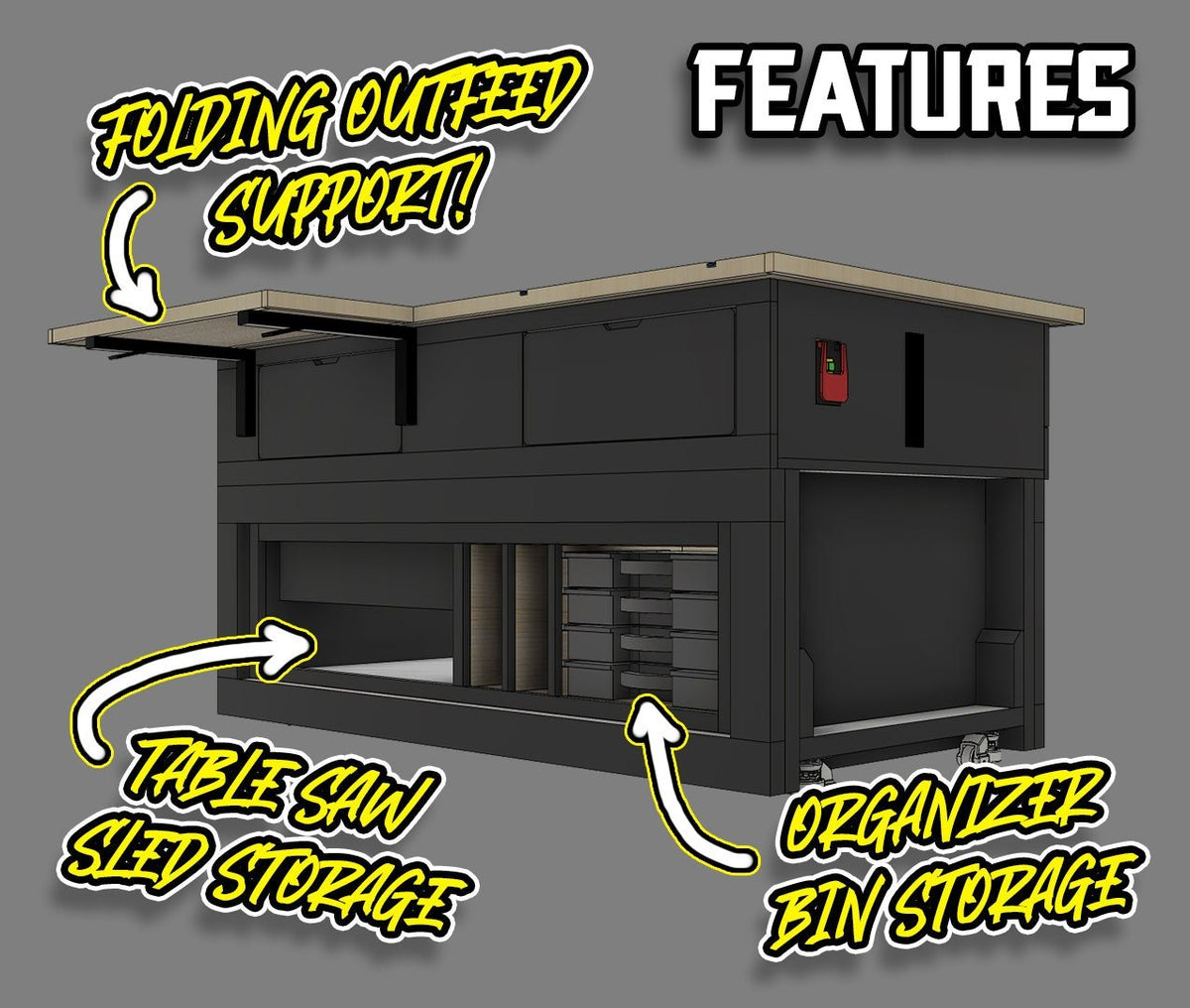 The Portable Jobsite Table Saw Workbench - Digital Download