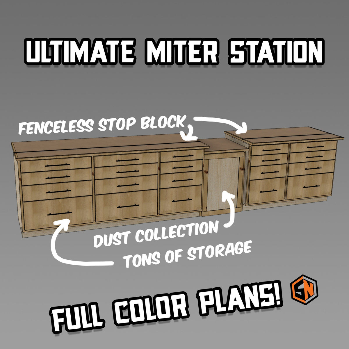 Ultimate Miter Station Woodworking Plans - Instant Download