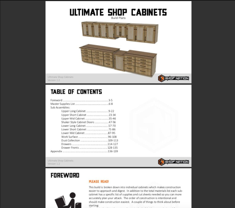 Ultimate Shop Cabinet Woodworking Plans - Digital Download