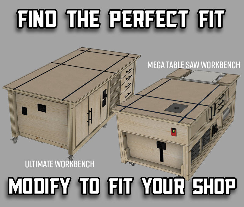 Workbench Plans (5 Pack!) - Digital Download