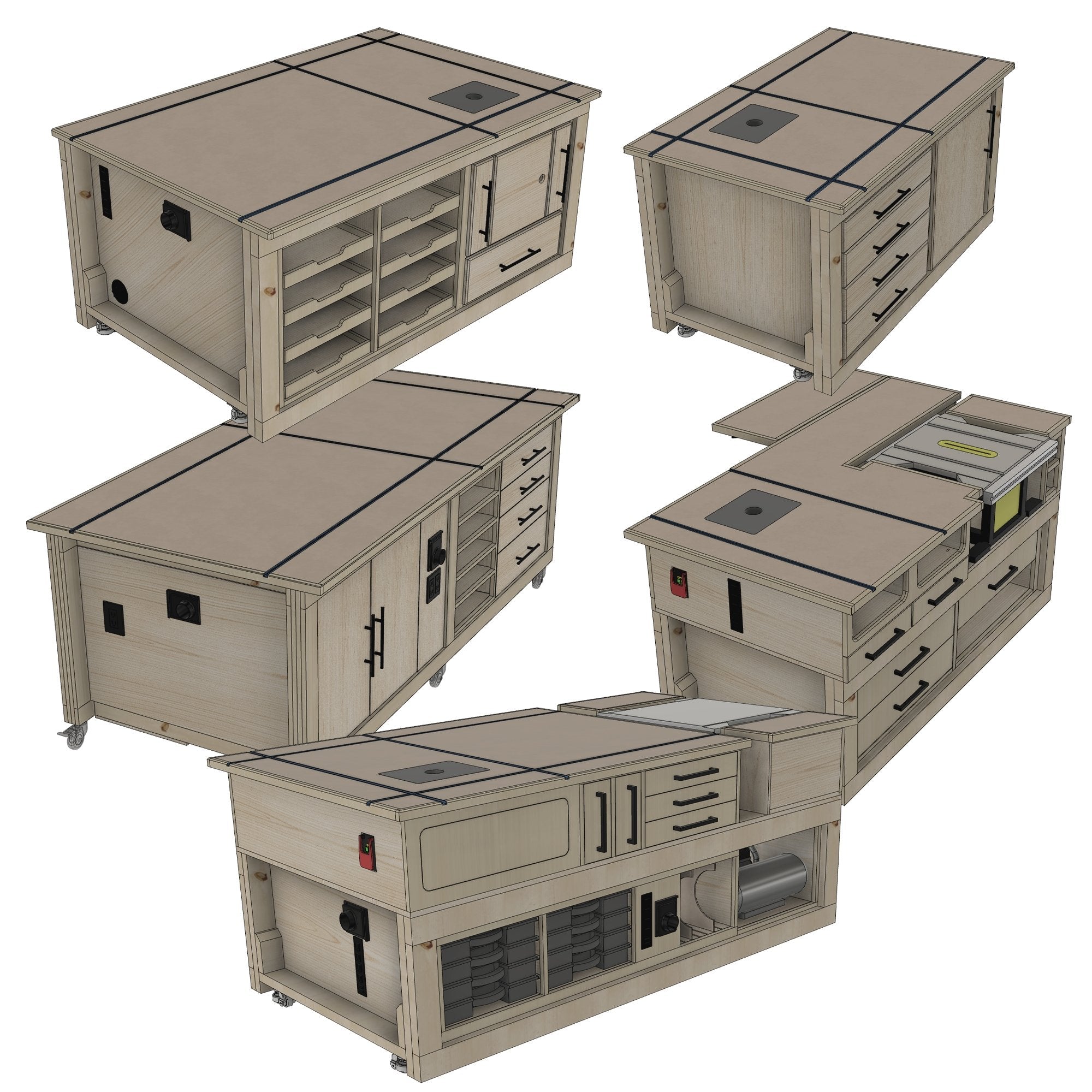 Workbench Plans (5 Pack!) - Digital Download