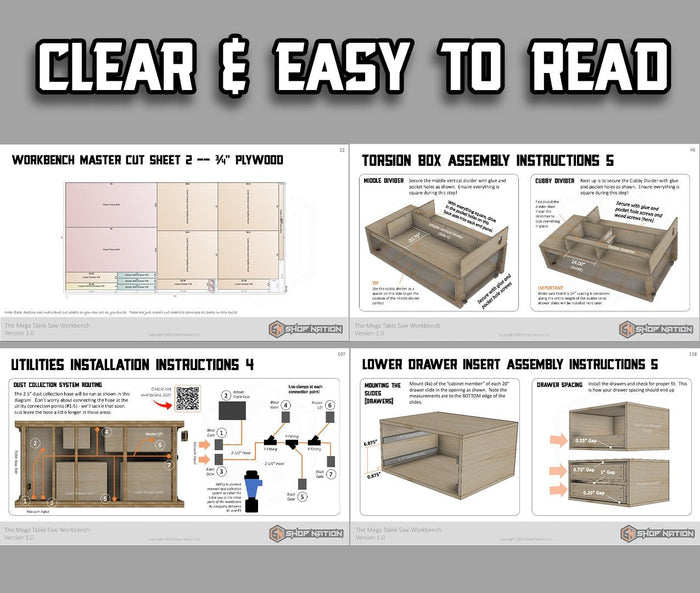 Workbench Plans (5 Pack!) - Digital Download